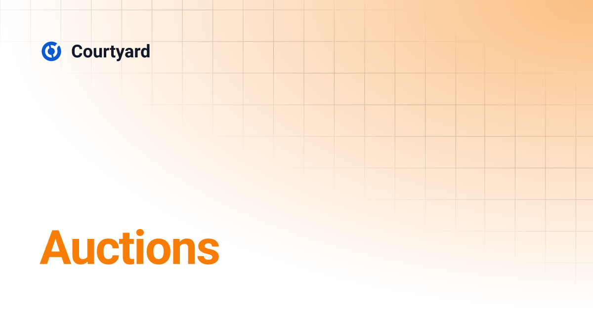 Auctions | Courtyard Auctions | Courtyard